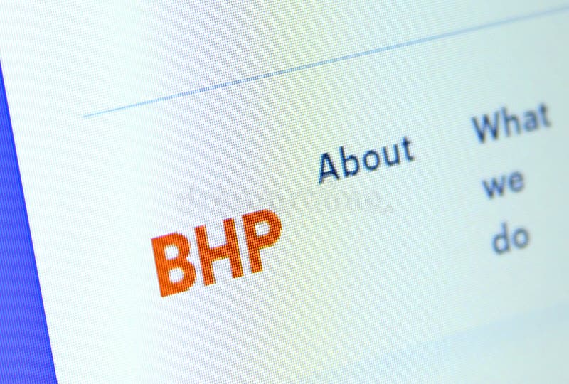 BHP mining company logo editorial stock image. Image of mobile - 298175439