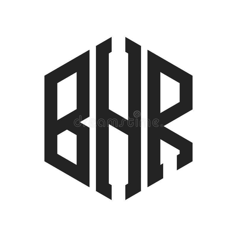 BHR Logo Design. Initial Letter BHR Monogram Logo Using Hexagon Shape ...