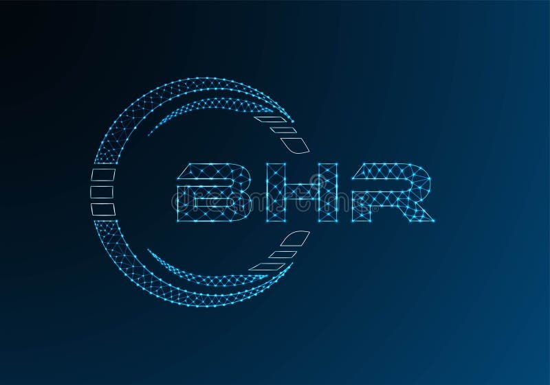 BHR Low Poly Letter Logo Vector Design. BHR Stock Illustration ...