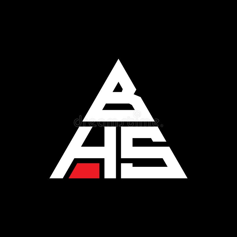 BHS Triangle Letter Logo Design with Triangle Shape. BHS Triangle Logo ...
