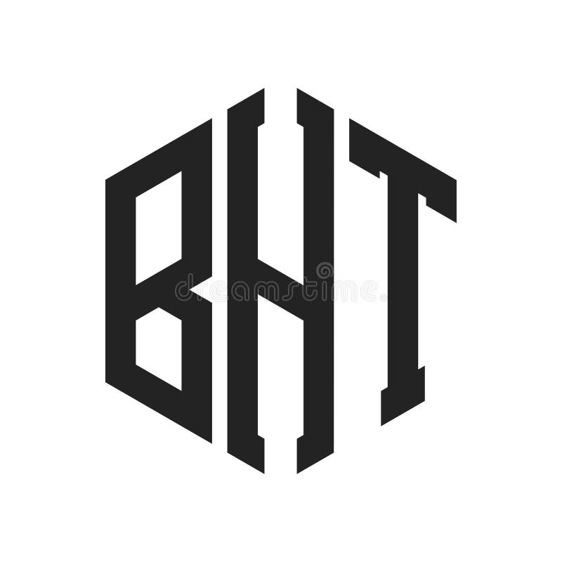 BHT Logo Design. Initial Letter BHT Monogram Logo Using Hexagon Shape ...