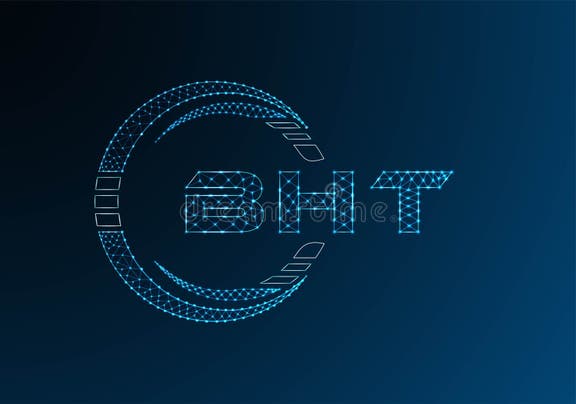 BHT Low Poly Letter Logo Vector Design. BHT Stock Illustration ...