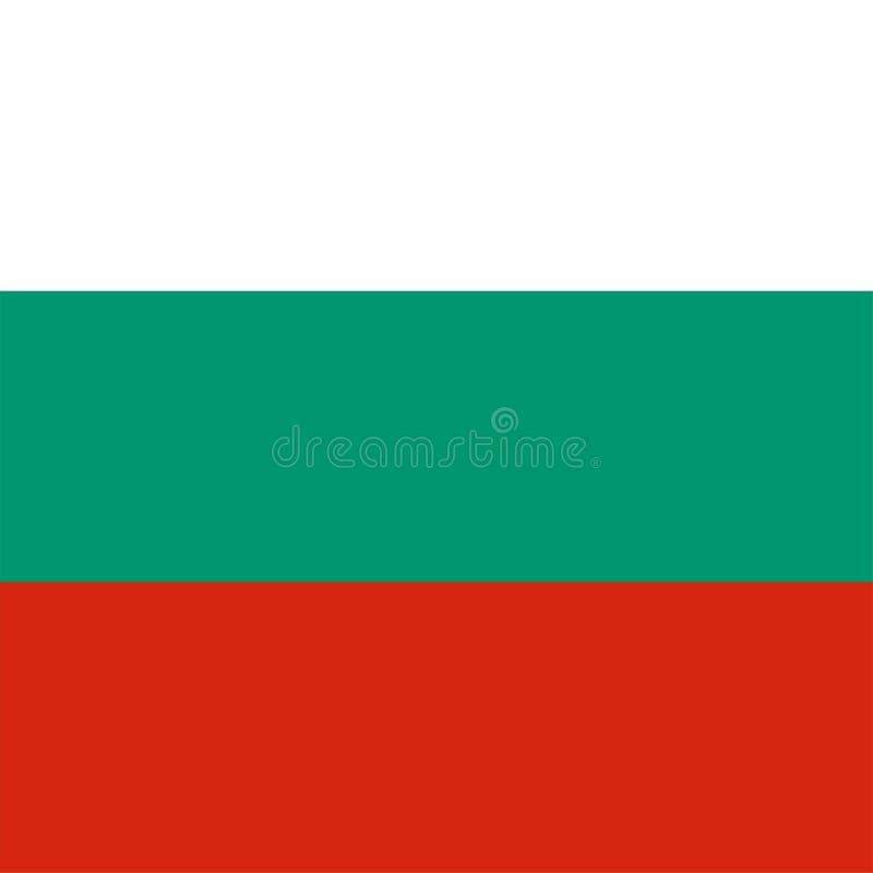 Bulgaria Flat Square Flag Vector Stock Illustration - Illustration of ...