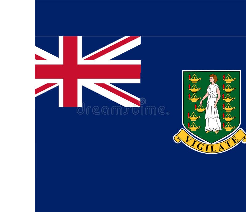 British Virgin Islands Flat Square Vector Stock Illustration ...