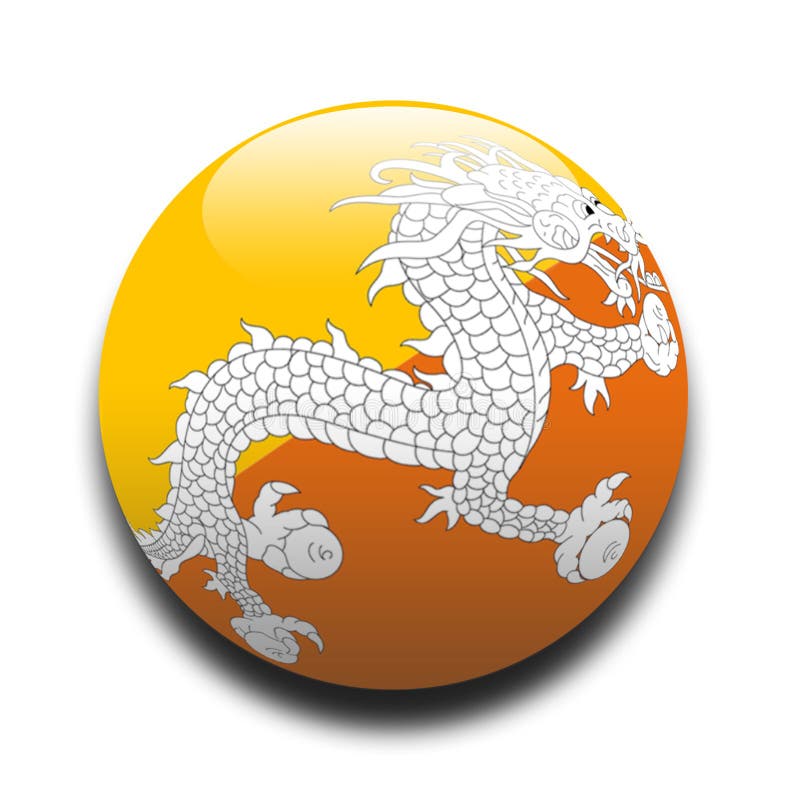 Bhutan flag stock illustration. Illustration of national - 66382