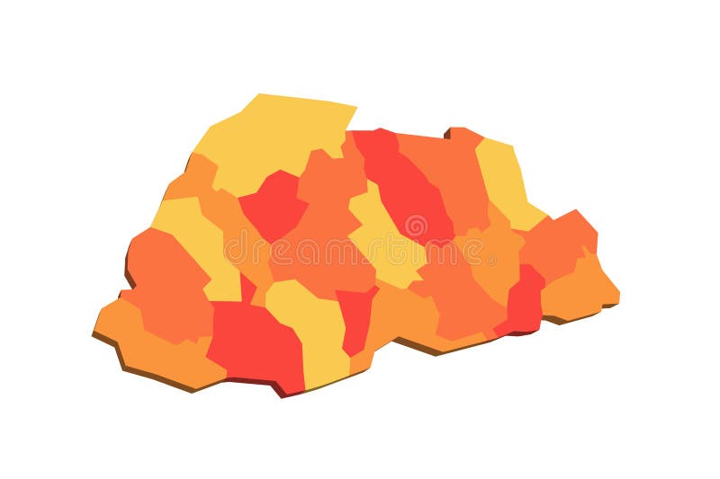 Bhutan Political Map of Administrative Divisions Stock Illustration ... Bhutan Political Map of Administrative Divisions Stock Illustration ...