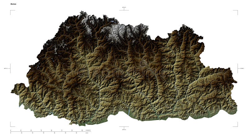 Bhutan Shape on White. Pale Stock Illustration - Illustration of ocean ...