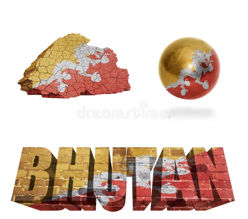 Bhutan-Symbole stock abbildung. Illustration von graphisch - 100347061