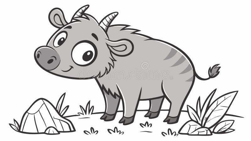 Bhutan Takin Moose Intimidated Knocks Beach Vector Stock Vector ...
