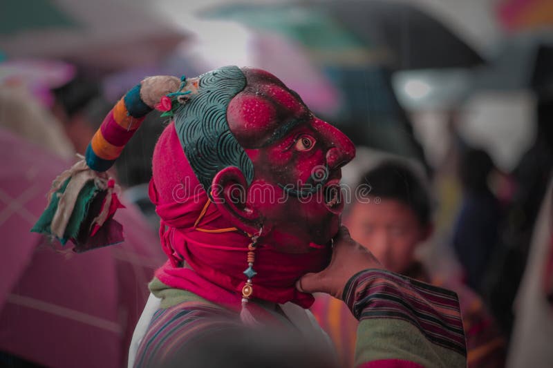 Bhutan Traditional Mask Dance Editorial Stock Image - Image of event ...