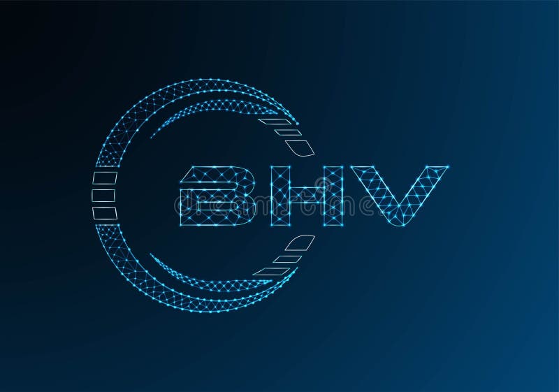 BHV Low Poly Letter Logo Vector Design. BHV Stock Illustration ...