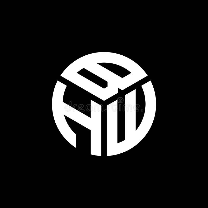 BHW Letter Logo Design on Black Background. BHW Creative Initials ...