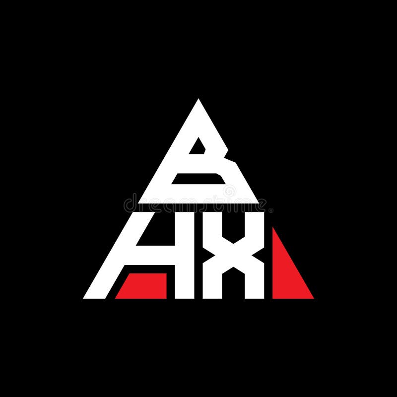 BHX Triangle Letter Logo Design with Triangle Shape. BHX Triangle Logo ...