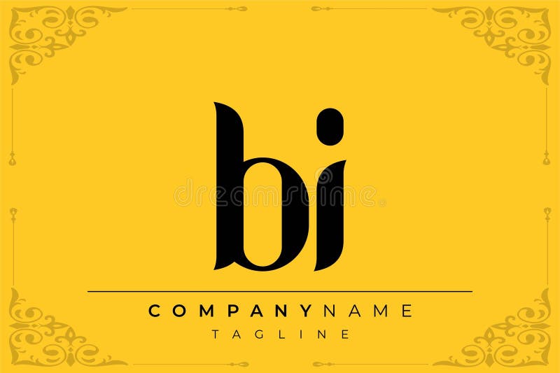 BI abstract luxury logo stock vector. Illustration of vector - 362198142