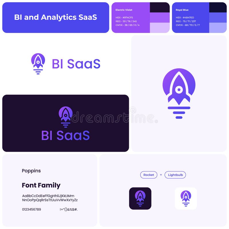 BI and Analytics SaaS Brand Unique Template Creative Logo Stock Vector ...