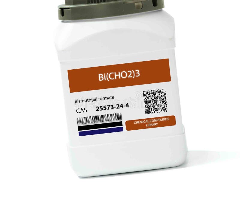 Bi(CHO2)3 - Bismuth Formate Stock Image - Image of chemistry ...