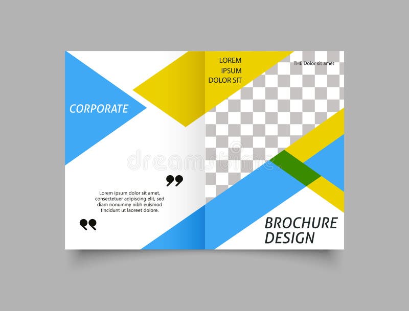 Bi-fold Brochure Book Cover Design. Catalog Vector Template. Stock ... Bi-fold Brochure Book Cover Design. Catalog Vector Template. Stock ...
