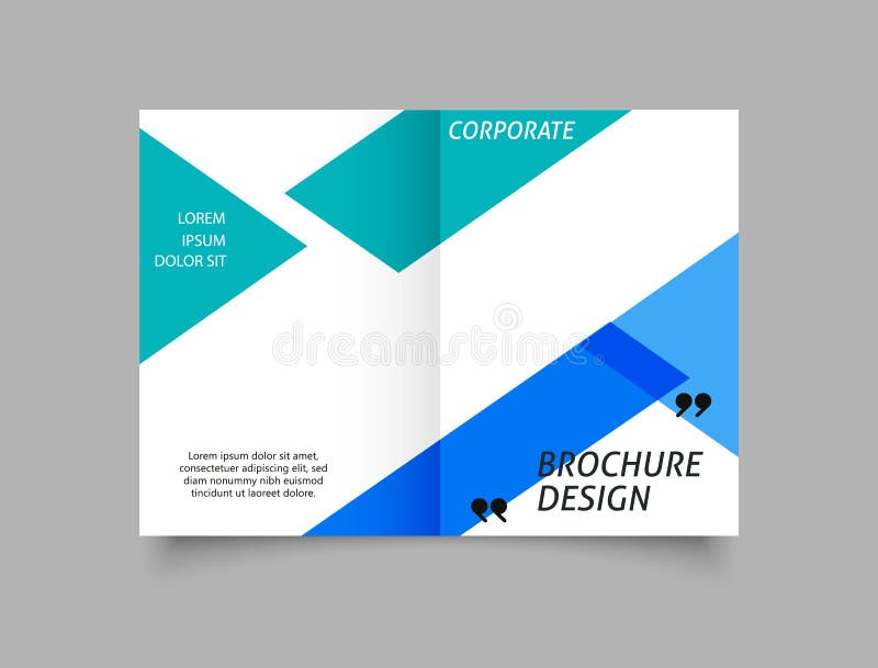 Bi-fold Brochure Book Cover Design. Flyer for Printing Stock Vector ...