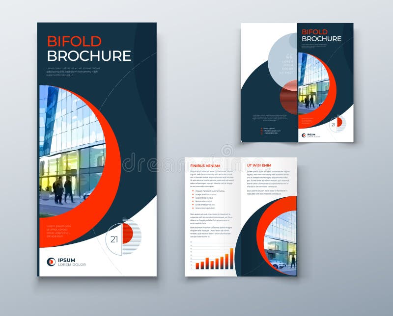 Bi Fold Brochure or Flyer Design with Circle. Creative Concept Flyer or ...