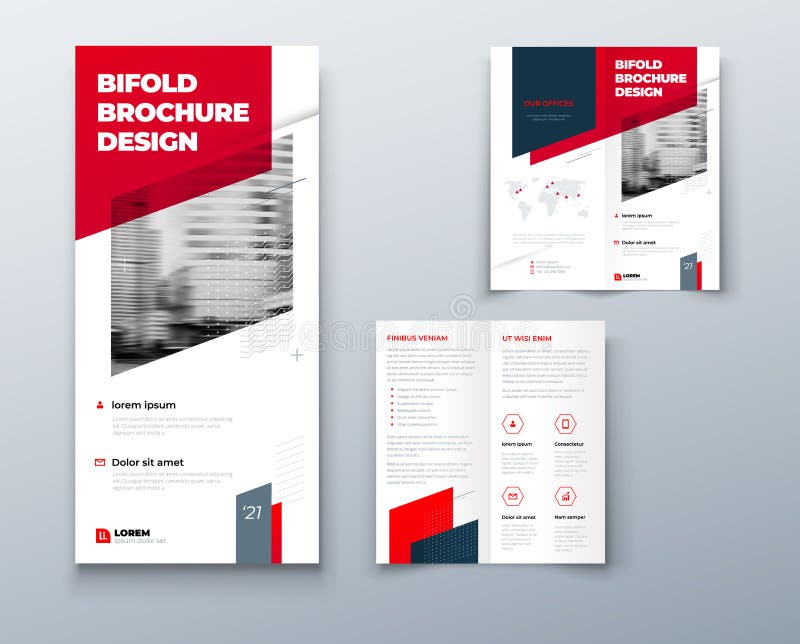 Bi Fold Brochure or Flyer Design with Circle. Creative Concept Flyer or ...