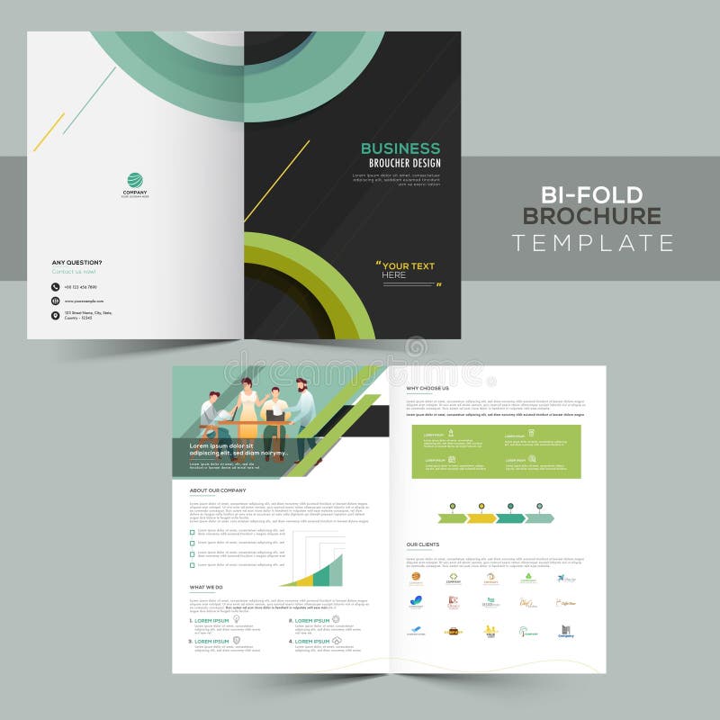 Bi Fold Brochure Template Stock Illustrations – 2,213 Bi Fold Brochure ...
