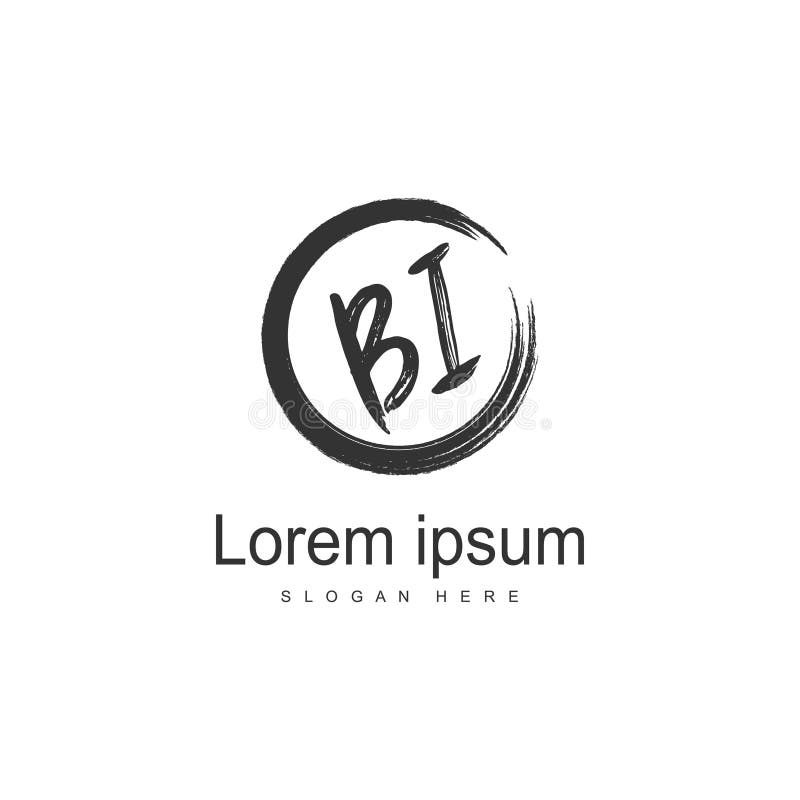 BI Letter Logo Design. Creative Modern BI Letters Icon Illustration ...