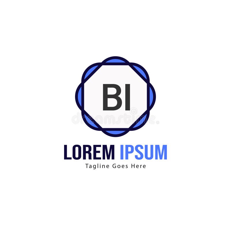 BI Letter Logo Design. Creative Modern BI Letters Icon Illustration ...