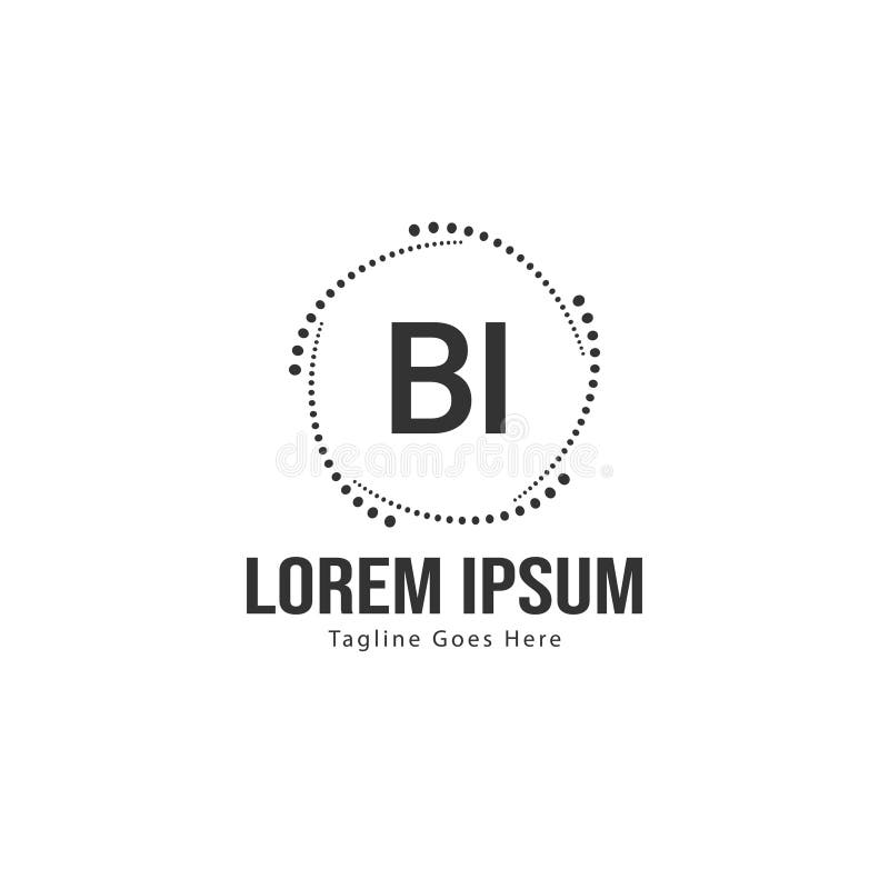 BI Letter Logo Design. Creative Modern BI Letters Icon Illustration ...
