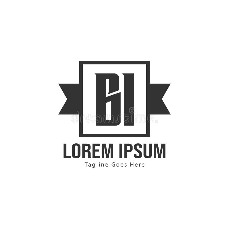 BI Letter Logo Design. Creative Modern BI Letters Icon Illustration ...