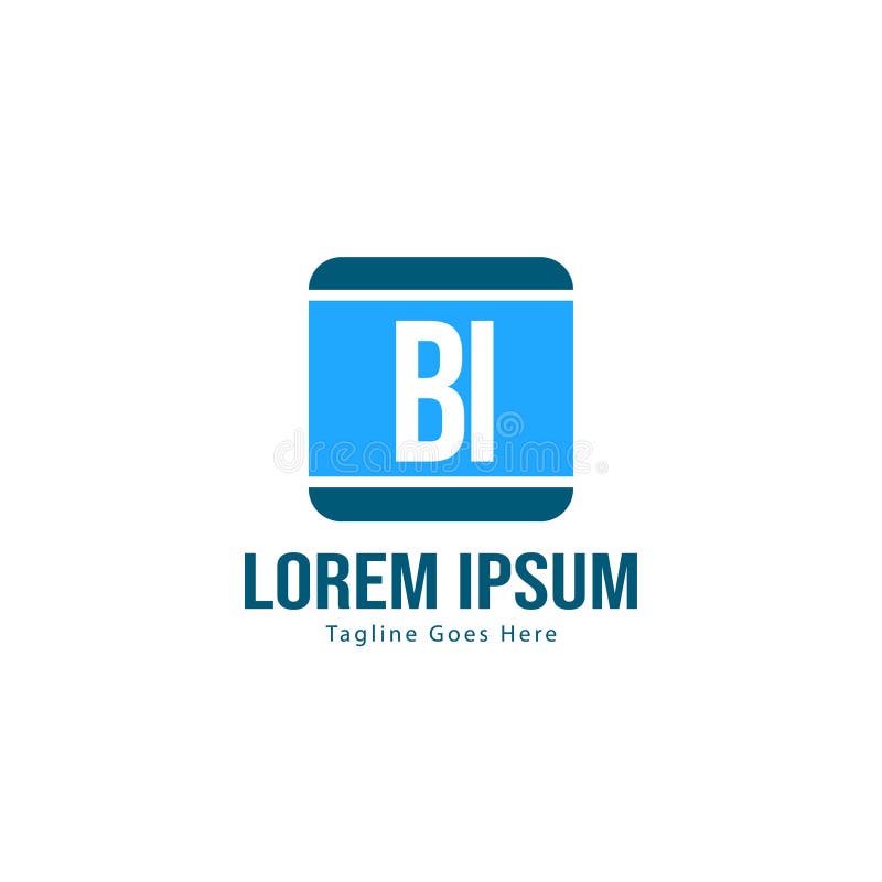 BI Letter Logo Design. Creative Modern BI Letters Icon Illustration ...
