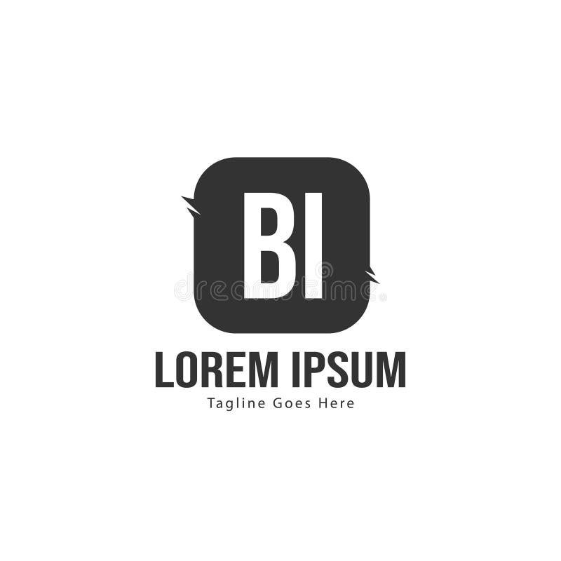 BI Letter Logo Design. Creative Modern BI Letters Icon Illustration ...