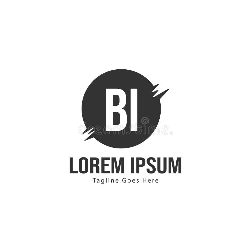 BI Letter Logo Design. Creative Modern BI Letters Icon Illustration ...