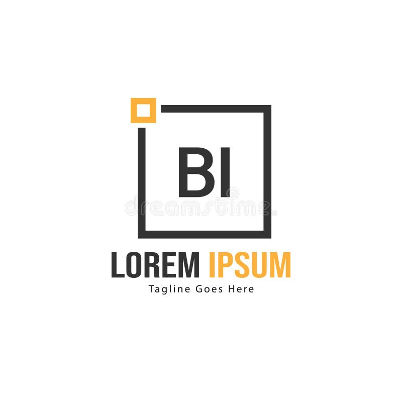 BI Letter Logo Design. Creative Modern BI Letters Icon Illustration ...