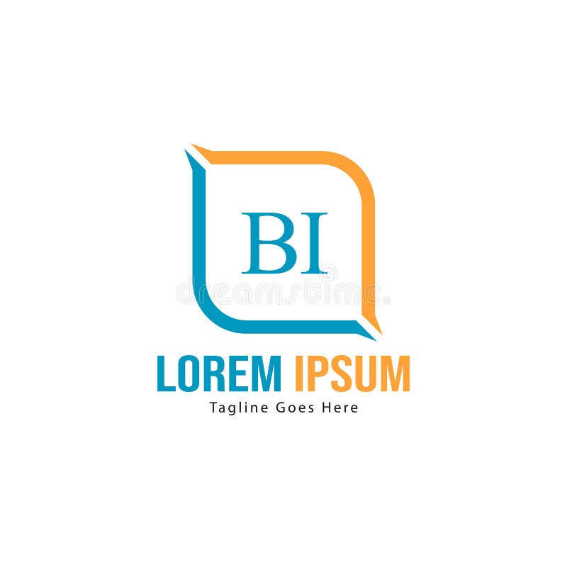 BI Letter Logo Design. Creative Modern BI Letters Icon Illustration ...