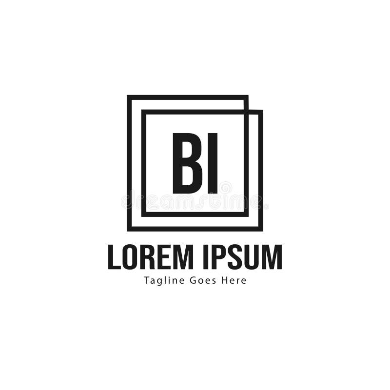BI Letter Logo Design. Creative Modern BI Letters Icon Illustration ...