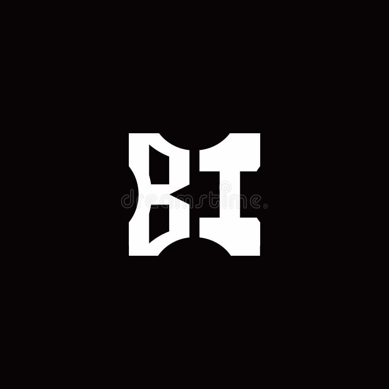 Logo Monogram with Pieces Cut Elements Design Template Stock Vector ...