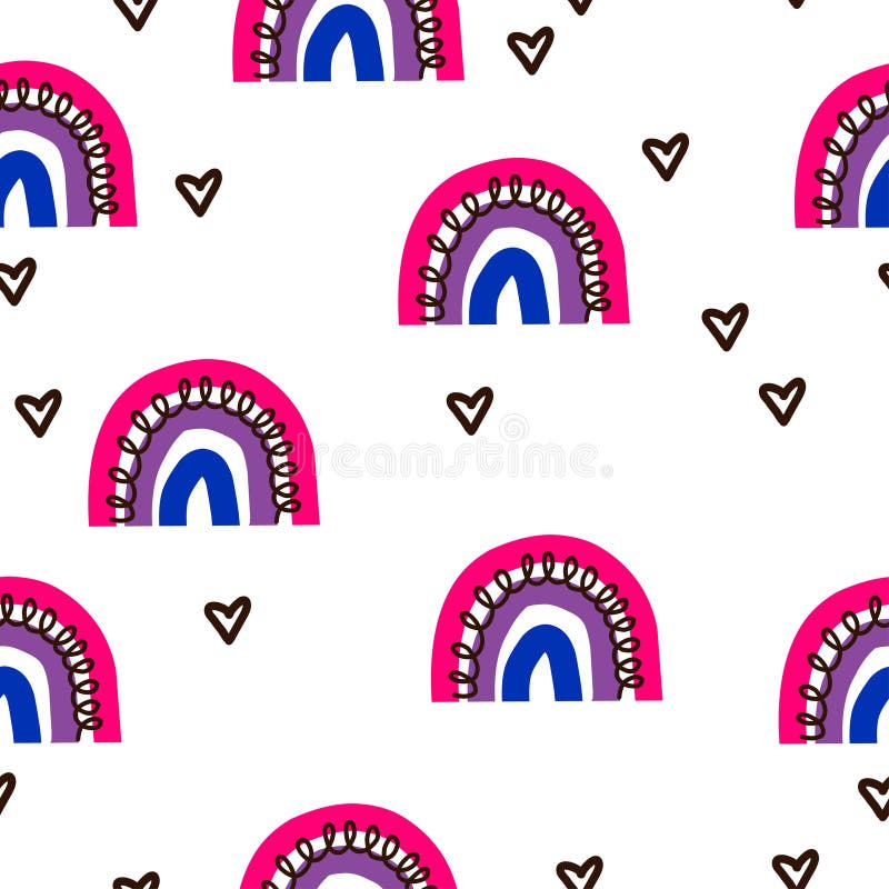 Bi Sexual Pride Flag Rainbow Seamless Pattern Vector Stock Vector ...
