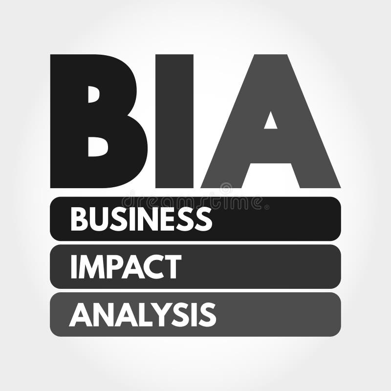 BIA - Business Impact Analysis Acronym, Concept Background Stock ...