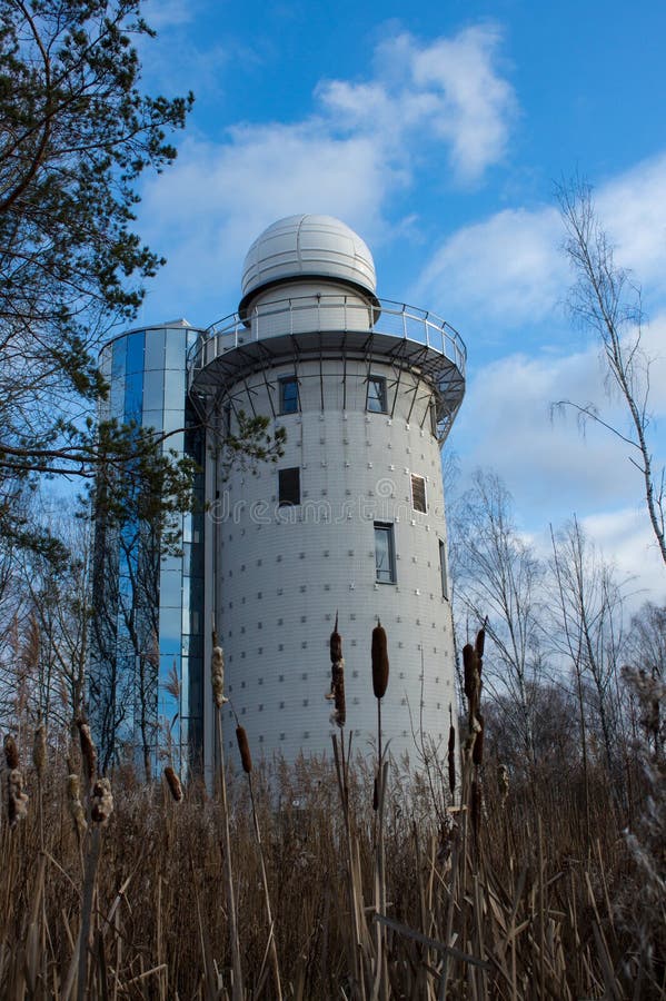 Nature and Modern Astronomical Observatory. Stock Image - Image of ...