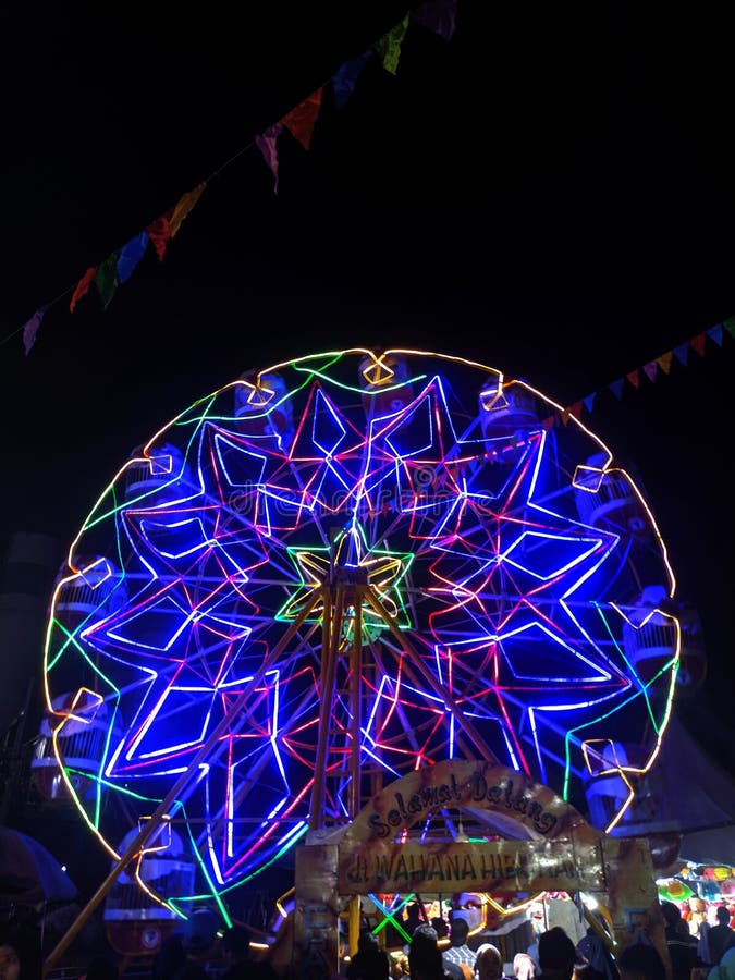 Bianglala Light and Night Market Editorial Stock Photo - Image of ...