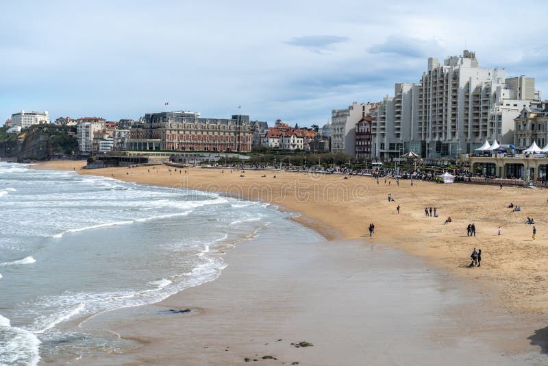 Biarritz Atlantic Ocean Coast, Lighthouse View, Spring in France ...
