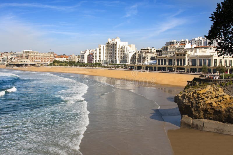 Biarritz beach stock image. Image of south, beach, outdoor - 26820015