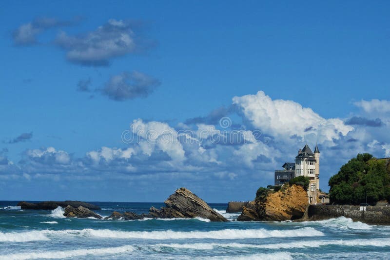 The Biarritz castle stock photo. Image of blue, europe - 94373188