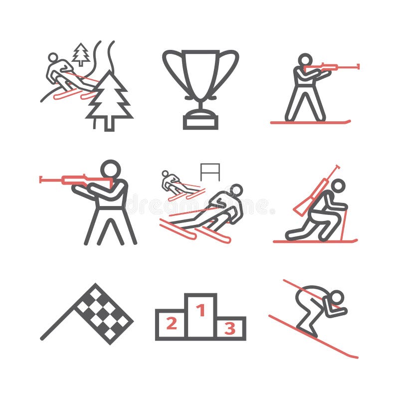 Biathlon Icon Stock Illustrations – 793 Biathlon Icon Stock ...