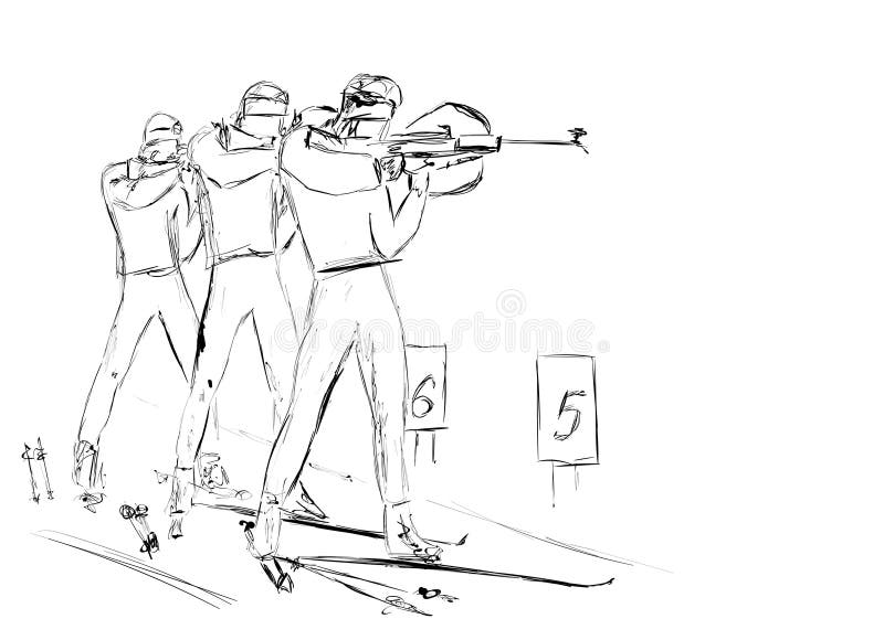 Biathlon stock illustration. Illustration of biathlon - 107489855