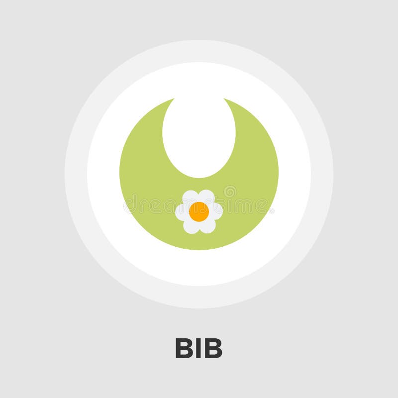 Bib Flat Icon stock vector. Illustration of child, graphic - 92000761