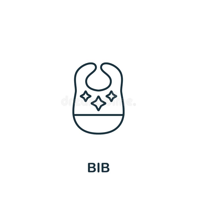Bib Icon. Monochrome Simple Baby Icon for Templates, Web Design and ...
