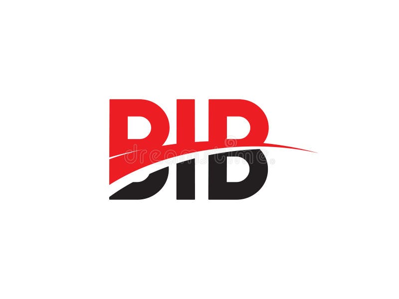 BIB Letter Initial Logo Design Vector Illustration Stock Vector ...