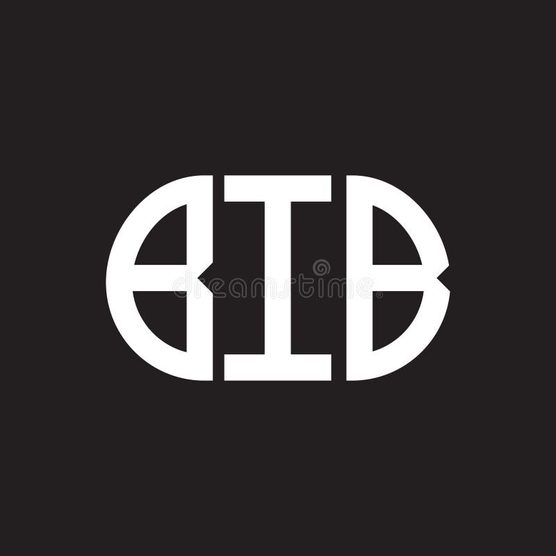 BIB Letter Logo Design on Black Background. BIB Stock Vector ...