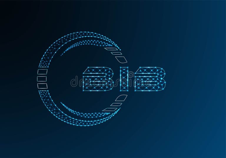 BIB Low Poly Letter Logo Vector Design. BIB Stock Illustration ...